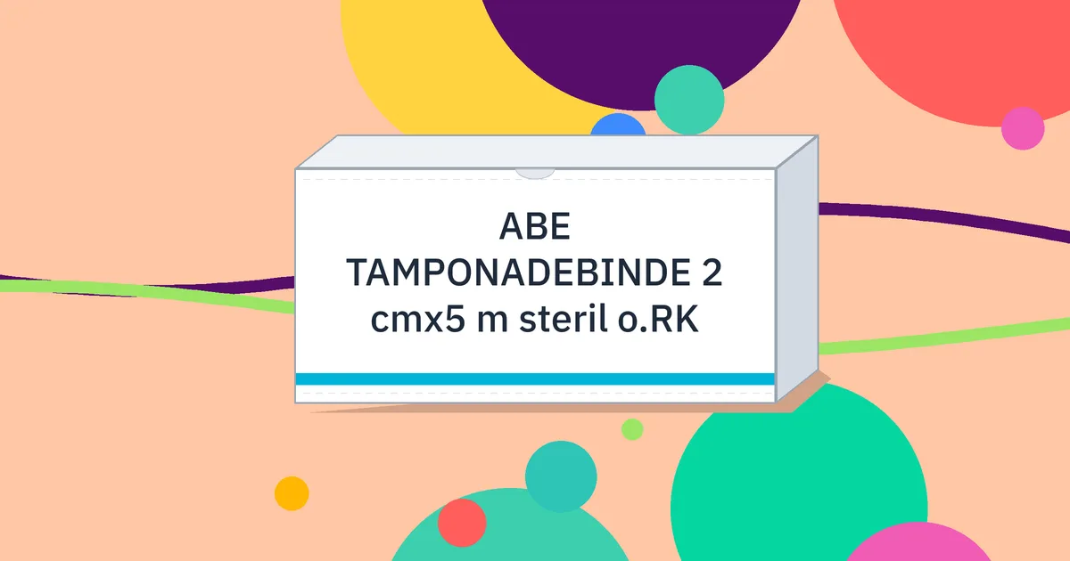 Symbolbild: Packung mit der Aufschrift ABE TAMPONADEBINDE 2 cmx5 m steril o.RK (PZN 13574820) – Verfügbarkeit und Bezug in Apotheken in Frankfurt am Main