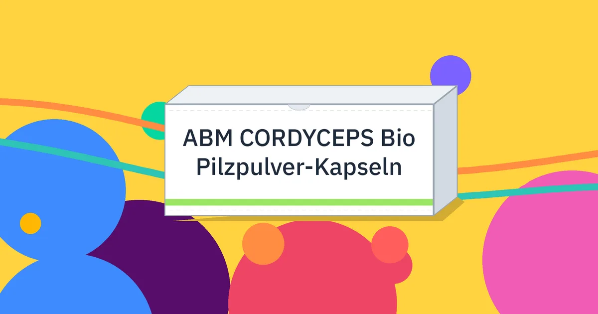 Symbolbild: Packung mit der Aufschrift ABM CORDYCEPS Bio Pilzpulver-Kapseln (PZN 19710247) – Verfügbarkeit und Bezug in Apotheken in Frankfurt am Main