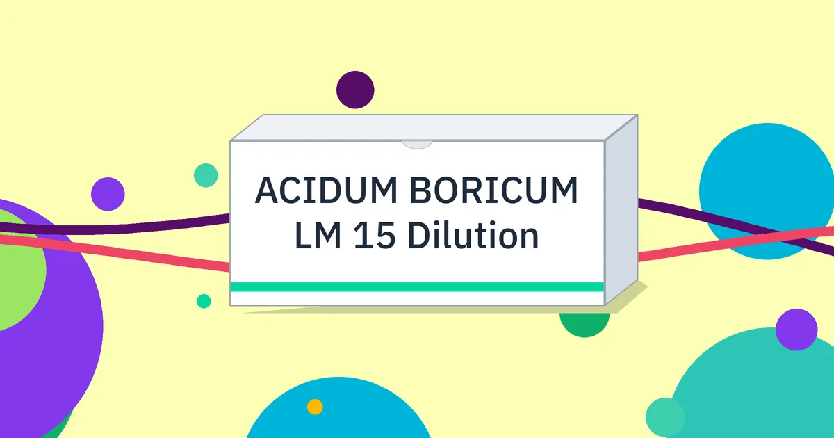 Symbolbild: Packung mit der Aufschrift ACIDUM BORICUM LM 15 Dilution (PZN 13269815) – Verfügbarkeit und Bezug in Apotheken in Frankfurt am Main