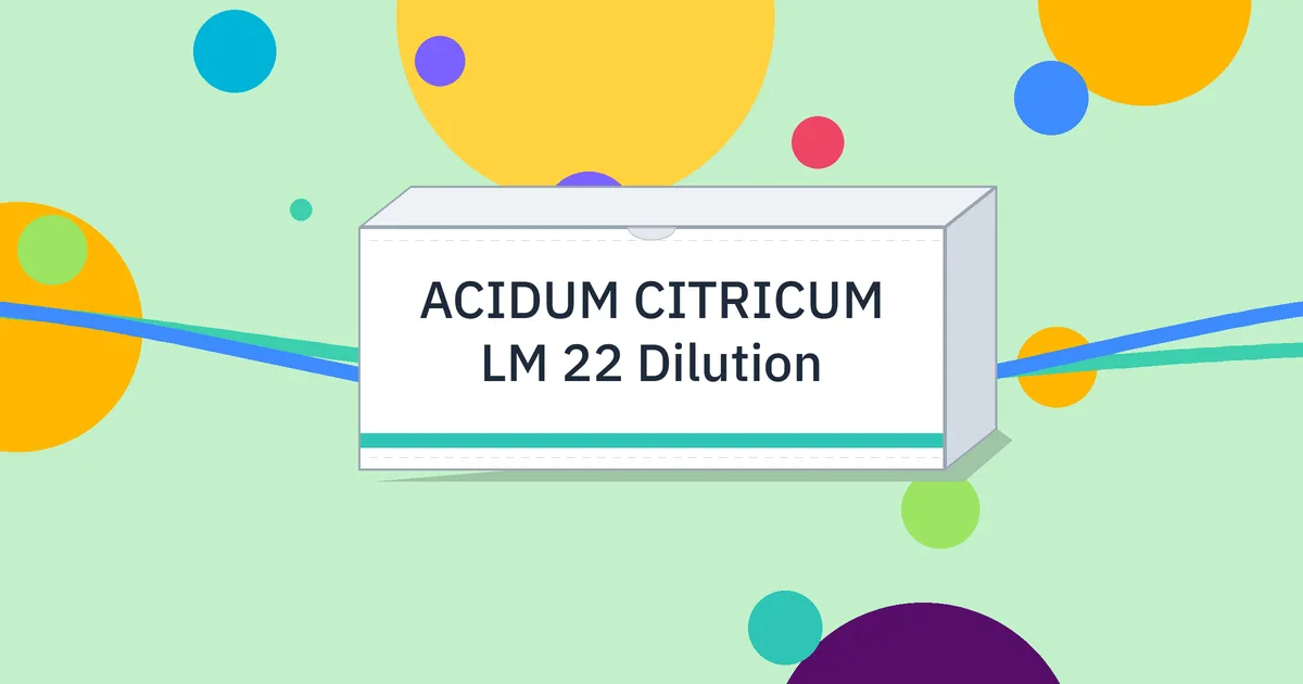 Symbolbild: Packung mit der Aufschrift ACIDUM CITRICUM LM 22 Dilution (PZN 13273834) – Verfügbarkeit und Bezug in Apotheken in Frankfurt am Main