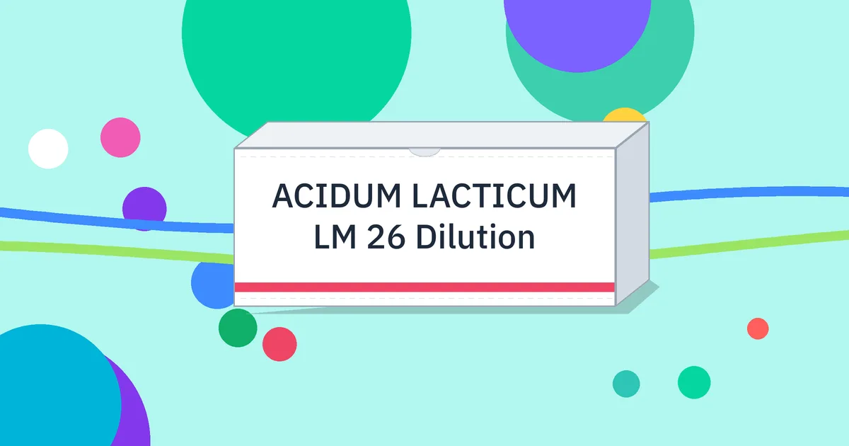 Symbolbild: Packung mit der Aufschrift ACIDUM LACTICUM LM 26 Dilution (PZN 13279564) – Verfügbarkeit und Bezug in Apotheken in Frankfurt am Main