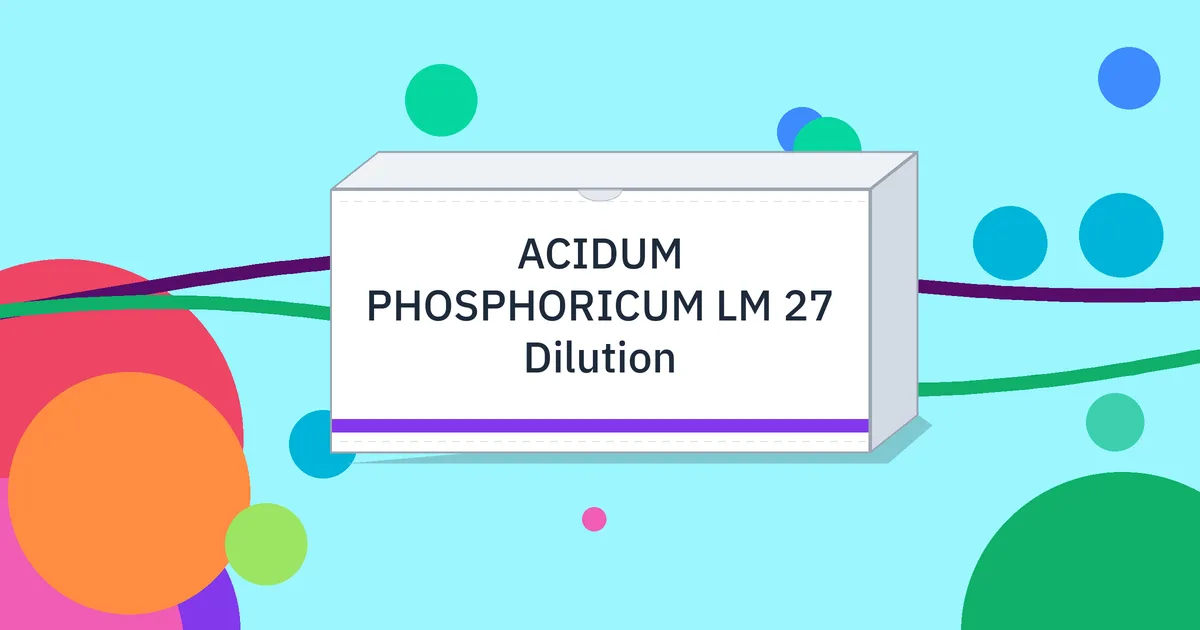Symbolbild: Packung mit der Aufschrift ACIDUM PHOSPHORICUM LM 27 Dilution (PZN 12753325) – Verfügbarkeit und Bezug in Apotheken in Frankfurt am Main