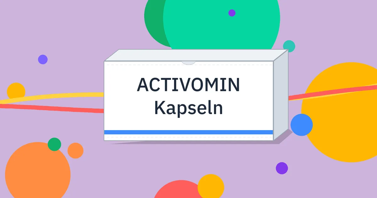 Symbolbild: Packung mit der Aufschrift ACTIVOMIN Kapseln (PZN 20003466) – Verfügbarkeit und Bezug in Apotheken in Frankfurt am Main