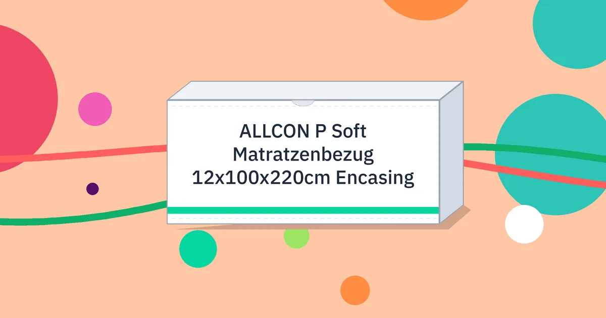 Symbolbild: Packung mit der Aufschrift ALLCON P Soft Matratzenbezug 12x100x220cm Encasing (PZN 19762379) – Verfügbarkeit und Bezug in Apotheken in Frankfurt am Main