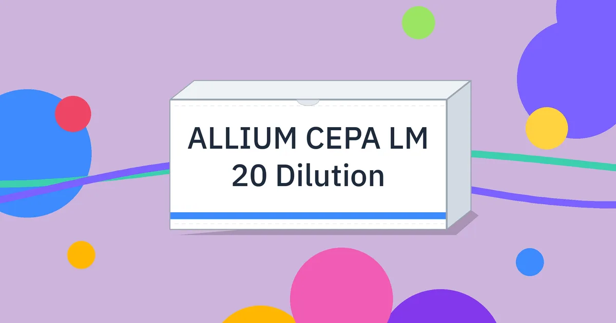 Symbolbild: Packung mit der Aufschrift ALLIUM CEPA LM 20 Dilution (PZN 12756720) – Verfügbarkeit und Bezug in Apotheken in Frankfurt am Main