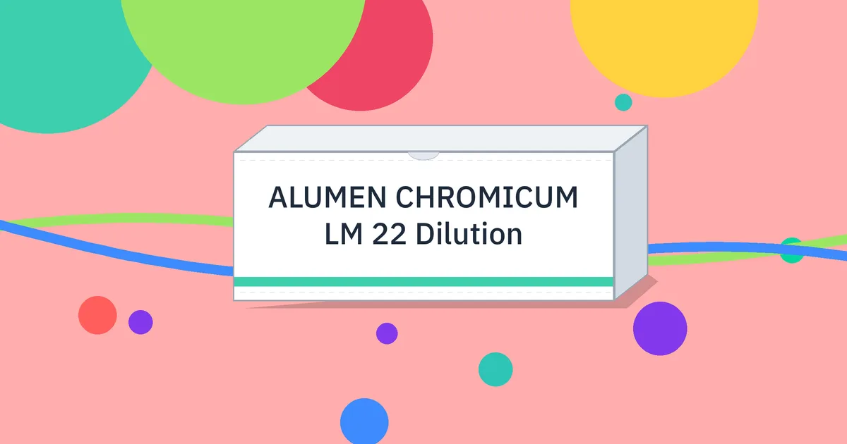 Symbolbild: Packung mit der Aufschrift ALUMEN CHROMICUM LM 22 Dilution (PZN 13315886) – Verfügbarkeit und Bezug in Apotheken in Frankfurt am Main