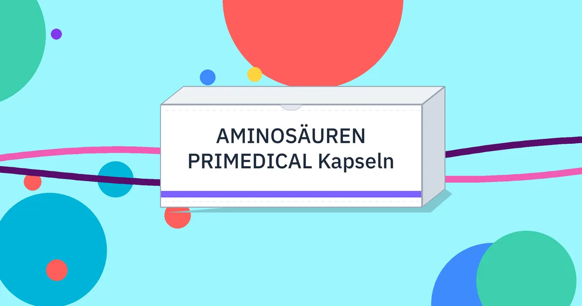 Symbolbild: Packung mit der Aufschrift AMINOSÄUREN PRIMEDICAL Kapseln (PZN 18797884) – Verfügbarkeit und Bezug in Apotheken in Frankfurt am Main