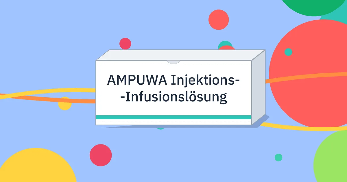 Symbolbild: Packung mit der Aufschrift AMPUWA Injektions--Infusionslösung (PZN 10333429) – Verfügbarkeit und Bezug in Apotheken in Frankfurt am Main
