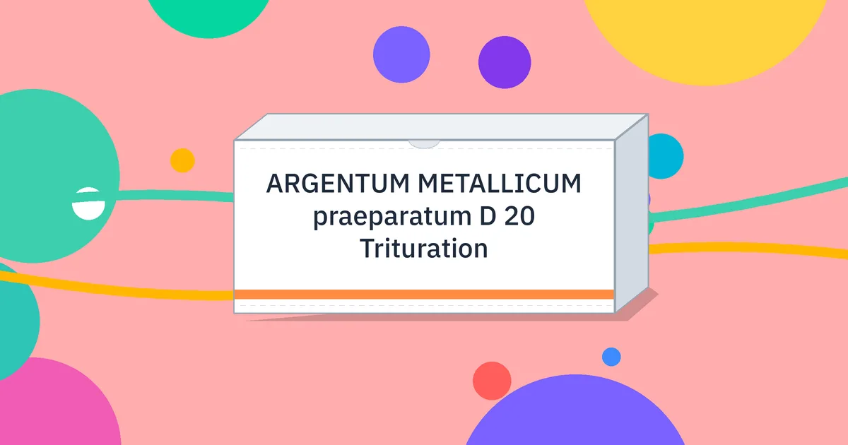 Symbolbild: Packung mit der Aufschrift ARGENTUM METALLICUM praeparatum D 20 Trituration (PZN 02641387) – Verfügbarkeit und Bezug in Apotheken in Frankfurt am Main