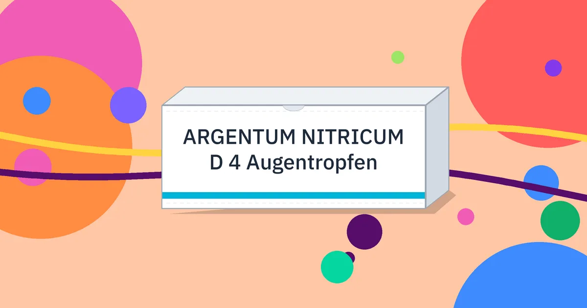 Symbolbild: Packung mit der Aufschrift ARGENTUM NITRICUM D 4 Augentropfen (PZN 01571986) – Verfügbarkeit und Bezug in Apotheken in Frankfurt am Main