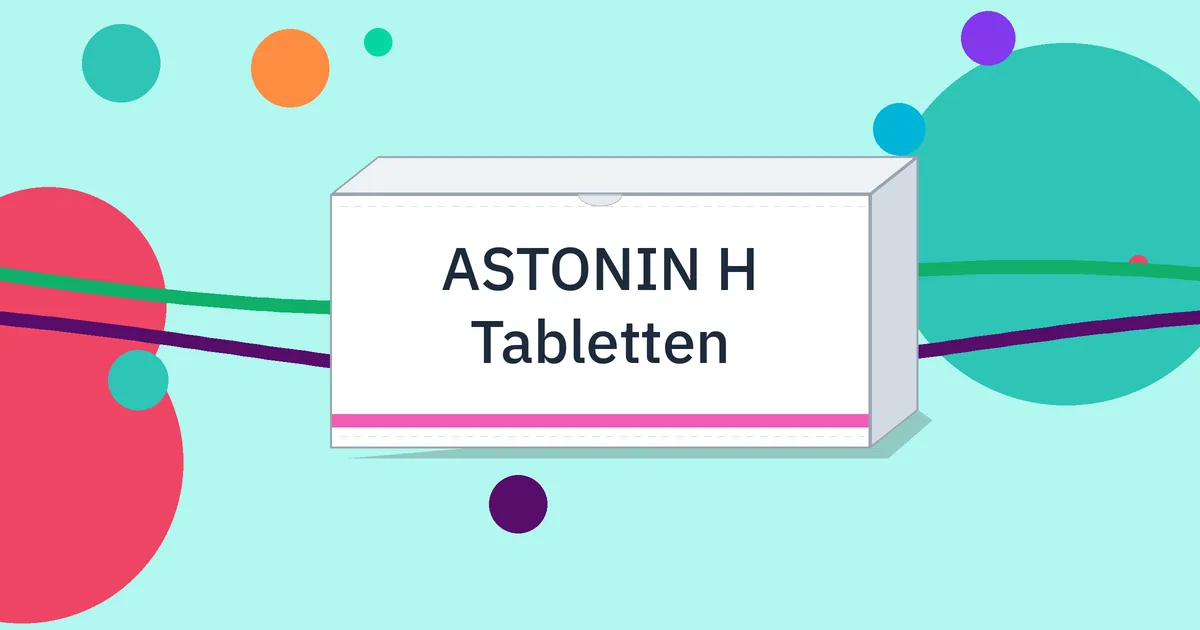 Symbolbild: Packung mit der Aufschrift ASTONIN H Tabletten (PZN 00997387) – Verfügbarkeit und Bezug in Apotheken in Frankfurt am Main