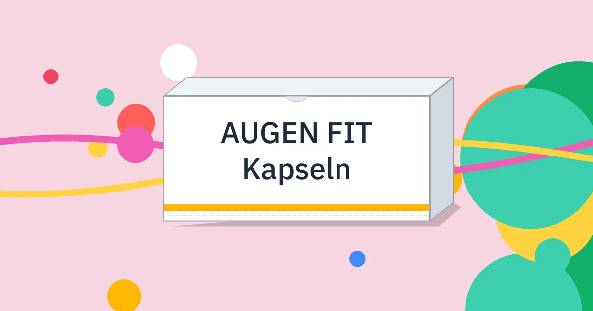 Symbolbild: Packung mit der Aufschrift AUGEN FIT Kapseln (PZN 11179812) – Verfügbarkeit und Bezug in Apotheken in Frankfurt am Main