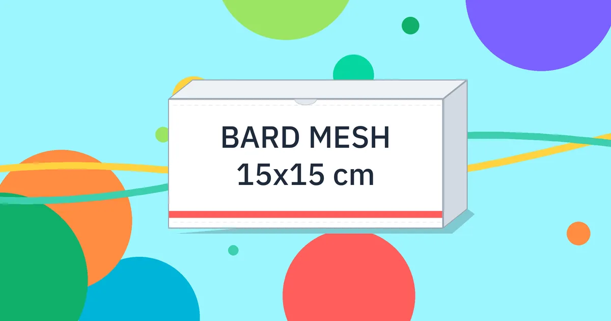 Symbolbild: Packung mit der Aufschrift BARD MESH 15x15 cm (PZN 03751043) – Verfügbarkeit und Bezug in Apotheken in Frankfurt am Main