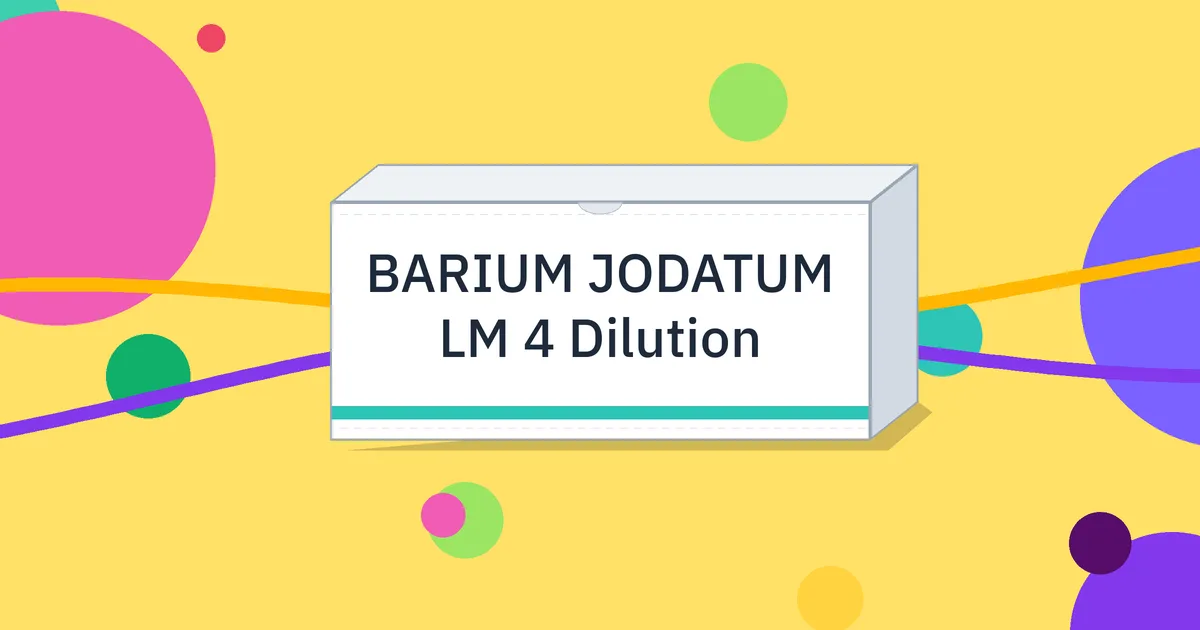 Symbolbild: Packung mit der Aufschrift BARIUM JODATUM LM 4 Dilution (PZN 12789754) – Verfügbarkeit und Bezug in Apotheken in Frankfurt am Main
