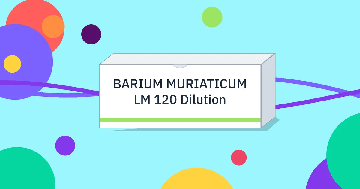 Symbolbild: Packung mit der Aufschrift BARIUM MURIATICUM LM 120 Dilution (PZN 12790585) – Verfügbarkeit und Bezug in Apotheken in Frankfurt am Main