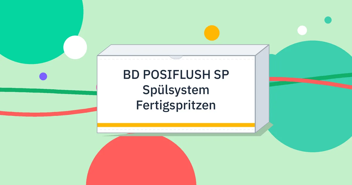 Symbolbild: Packung mit der Aufschrift BD POSIFLUSH SP Spülsystem Fertigspritzen (PZN 20312730) – Verfügbarkeit und Bezug in Apotheken in Frankfurt am Main