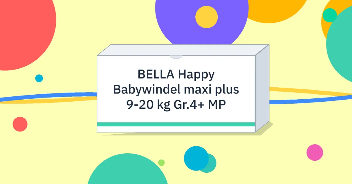 Symbolbild: Packung mit der Aufschrift BELLA Happy Babywindel maxi plus 9-20 kg Gr.4+ MP (PZN 15591202) – Verfügbarkeit und Bezug in Apotheken in Frankfurt am Main