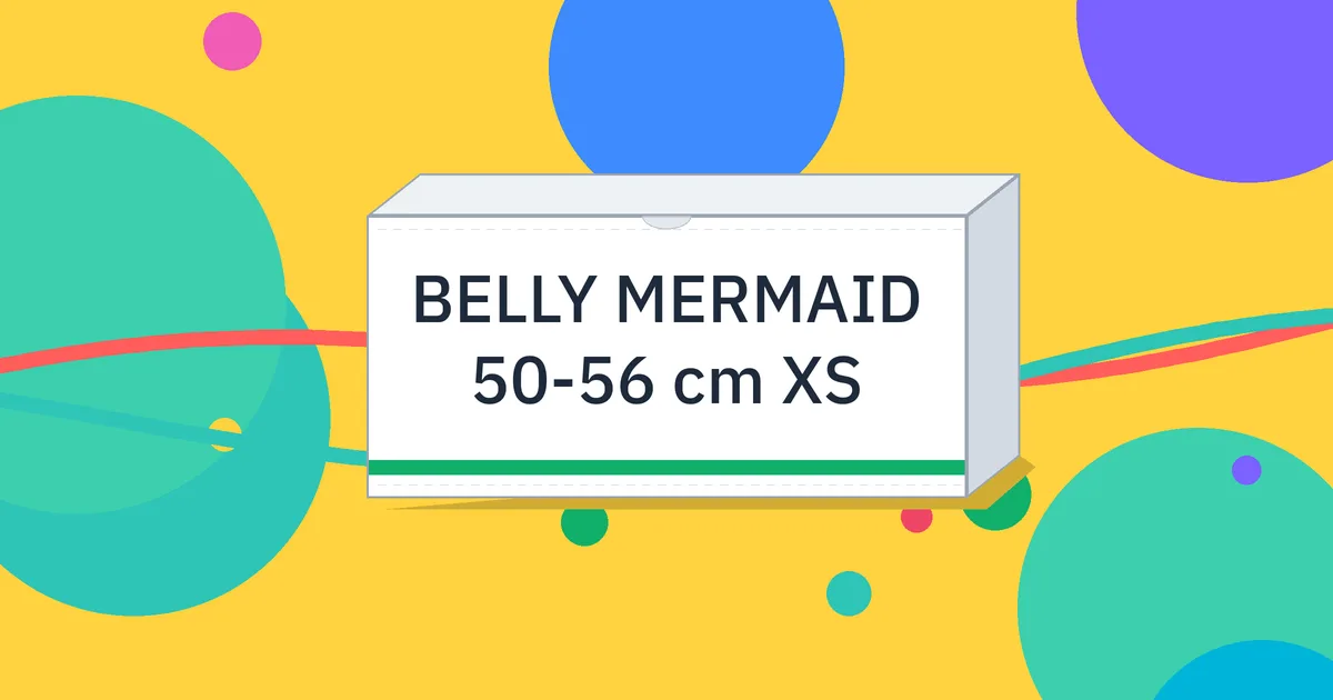 Symbolbild: Packung mit der Aufschrift BELLY MERMAID 50-56 cm XS (PZN 18019709) – Verfügbarkeit und Bezug in Apotheken in Frankfurt am Main