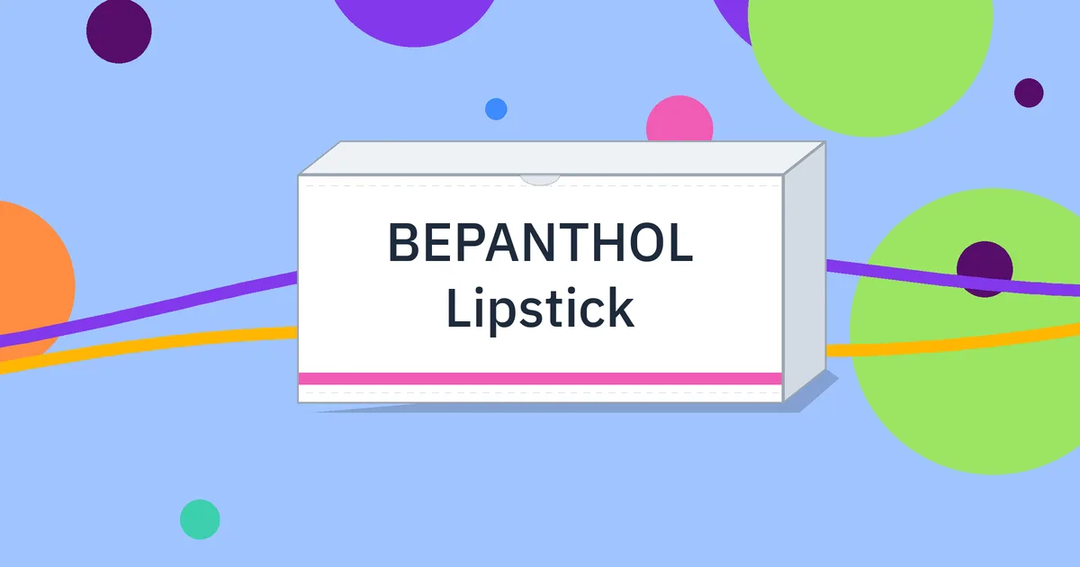 Symbolbild: Packung mit der Aufschrift BEPANTHOL Lipstick (PZN 02605026) – Verfügbarkeit und Bezug in Apotheken in Frankfurt am Main