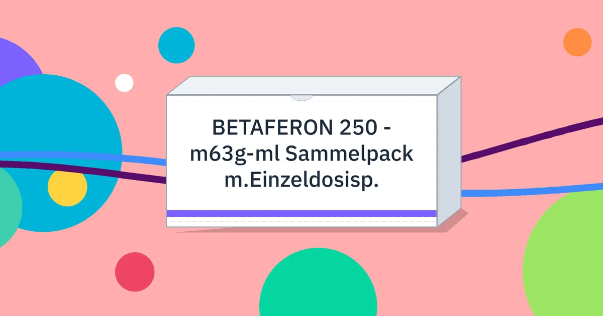 Symbolbild: Packung mit der Aufschrift BETAFERON 250 -m63g-ml Sammelpack m.Einzeldosisp. (PZN 14357869) – Verfügbarkeit und Bezug in Apotheken in Frankfurt am Main