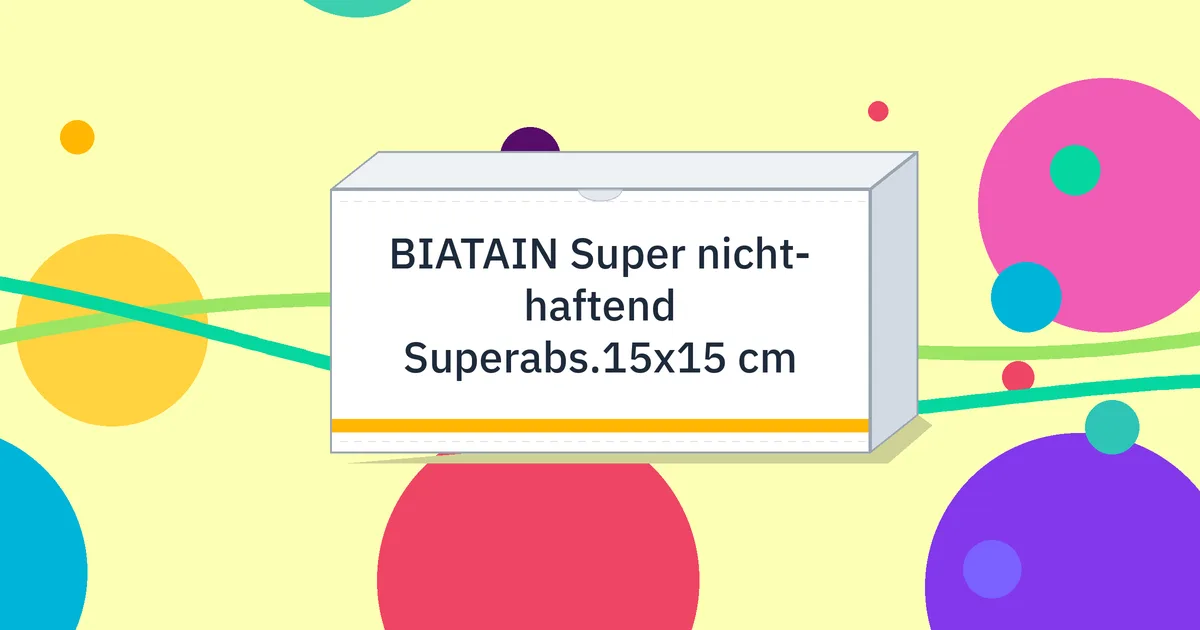 Symbolbild: Packung mit der Aufschrift BIATAIN Super nicht-haftend Superabs.15x15 cm (PZN 11117337) – Verfügbarkeit und Bezug in Apotheken in Frankfurt am Main