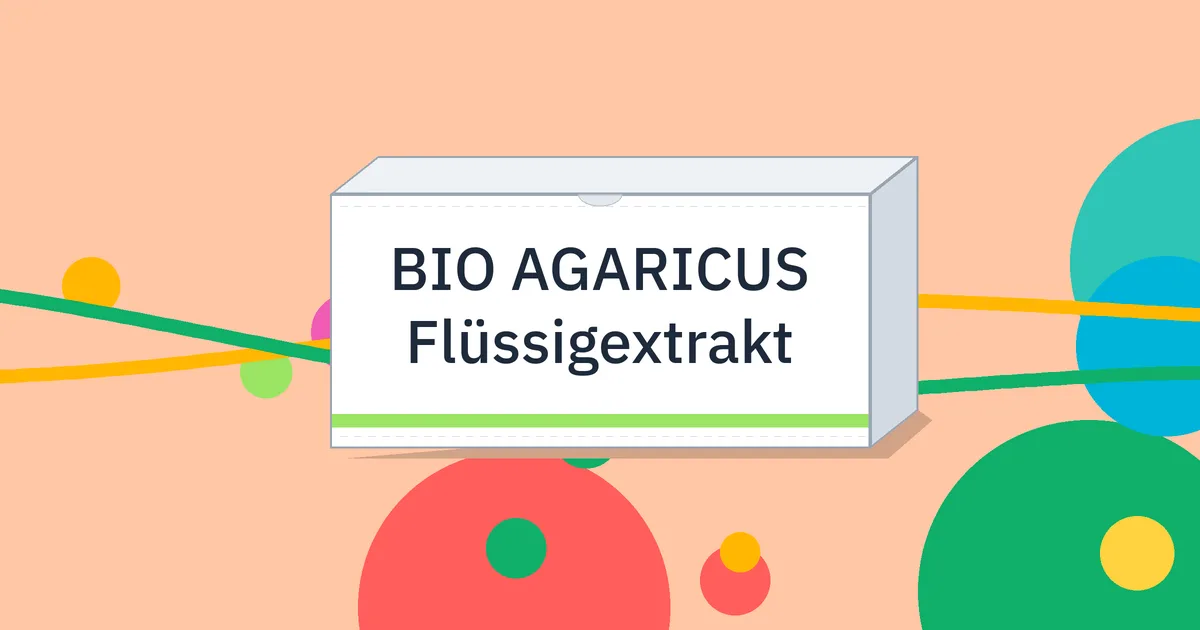 Symbolbild: Packung mit der Aufschrift BIO AGARICUS Flüssigextrakt (PZN 20299082) – Verfügbarkeit und Bezug in Apotheken in Frankfurt am Main