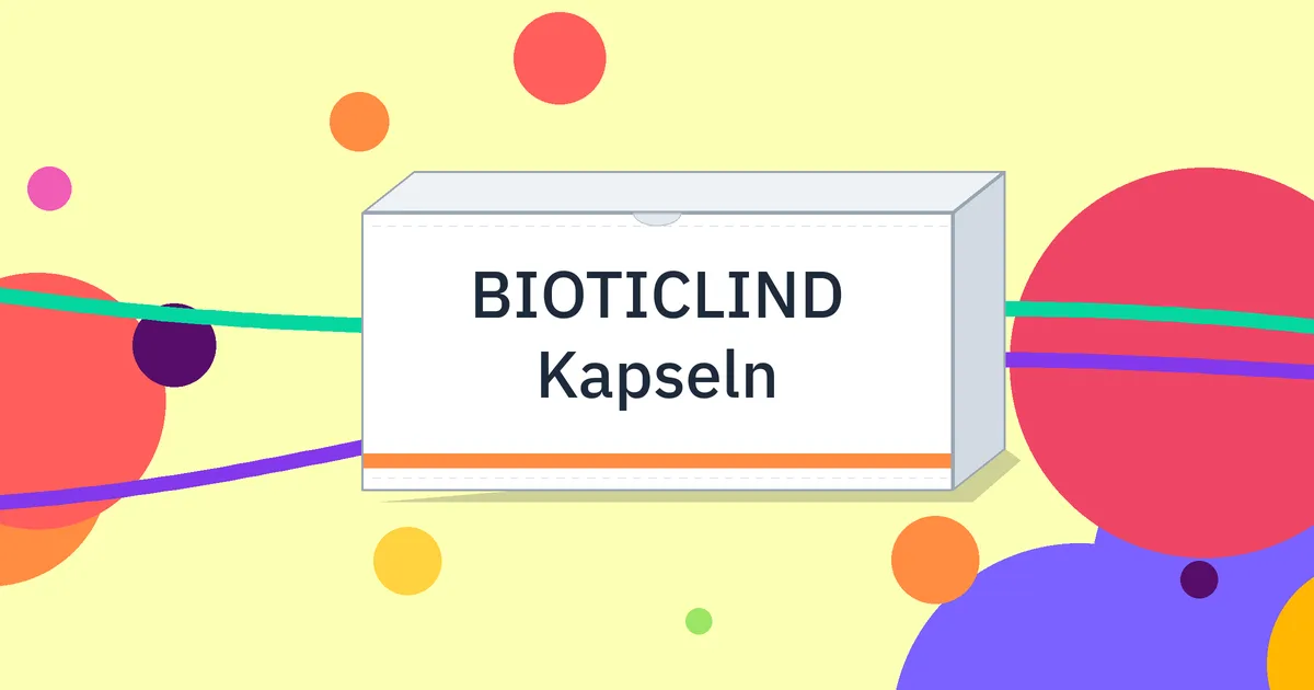 Symbolbild: Packung mit der Aufschrift BIOTICLIND Kapseln (PZN 16679985) – Verfügbarkeit und Bezug in Apotheken in Frankfurt am Main