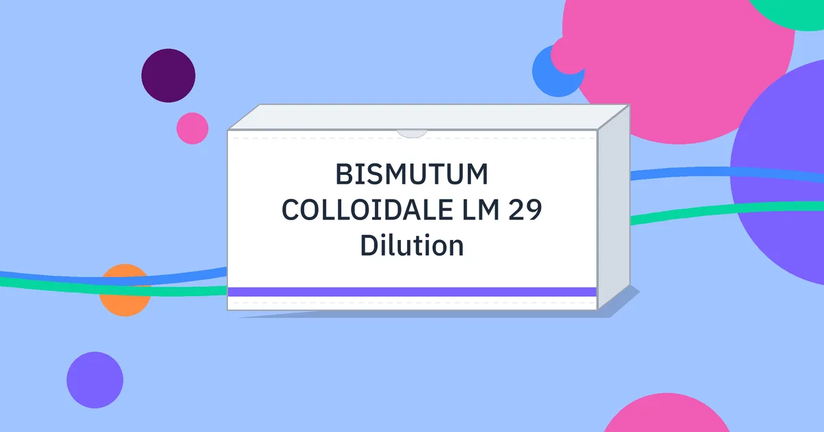 Symbolbild: Packung mit der Aufschrift BISMUTUM COLLOIDALE LM 29 Dilution (PZN 13386372) – Verfügbarkeit und Bezug in Apotheken in Frankfurt am Main