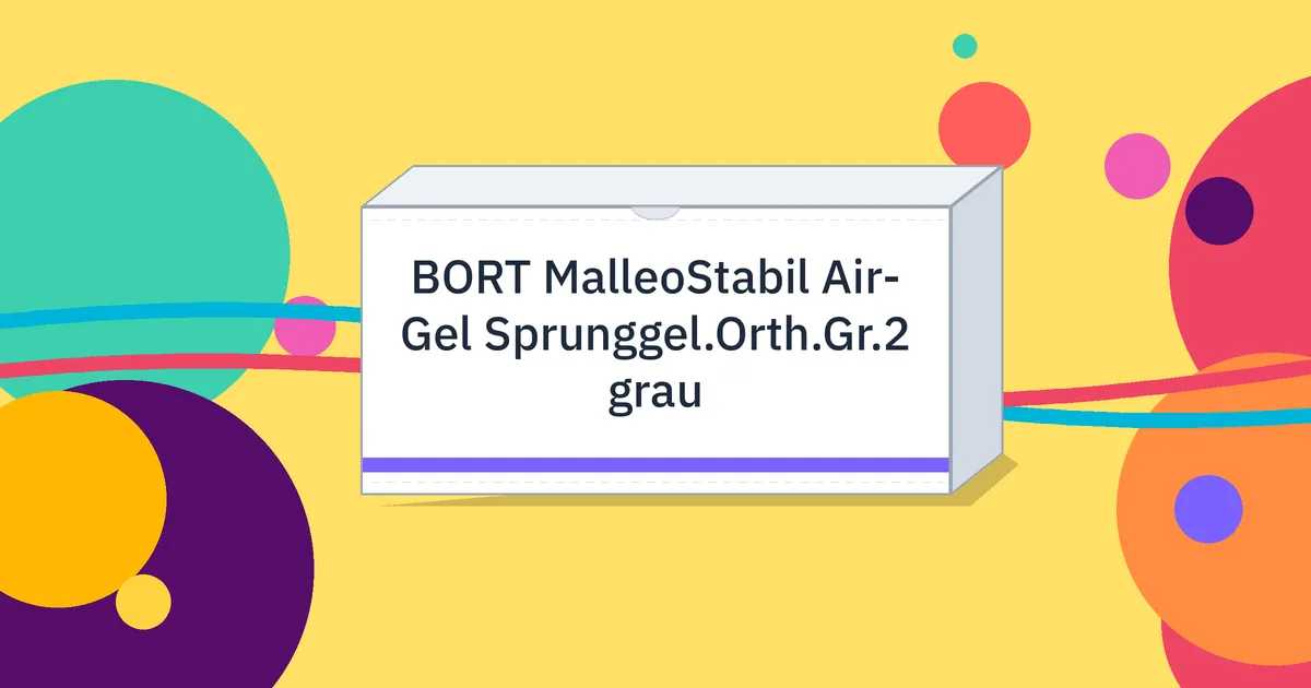 Symbolbild: Packung mit der Aufschrift BORT MalleoStabil Air-Gel Sprunggel.Orth.Gr.2 grau (PZN 19635161) – Verfügbarkeit und Bezug in Apotheken in Frankfurt am Main