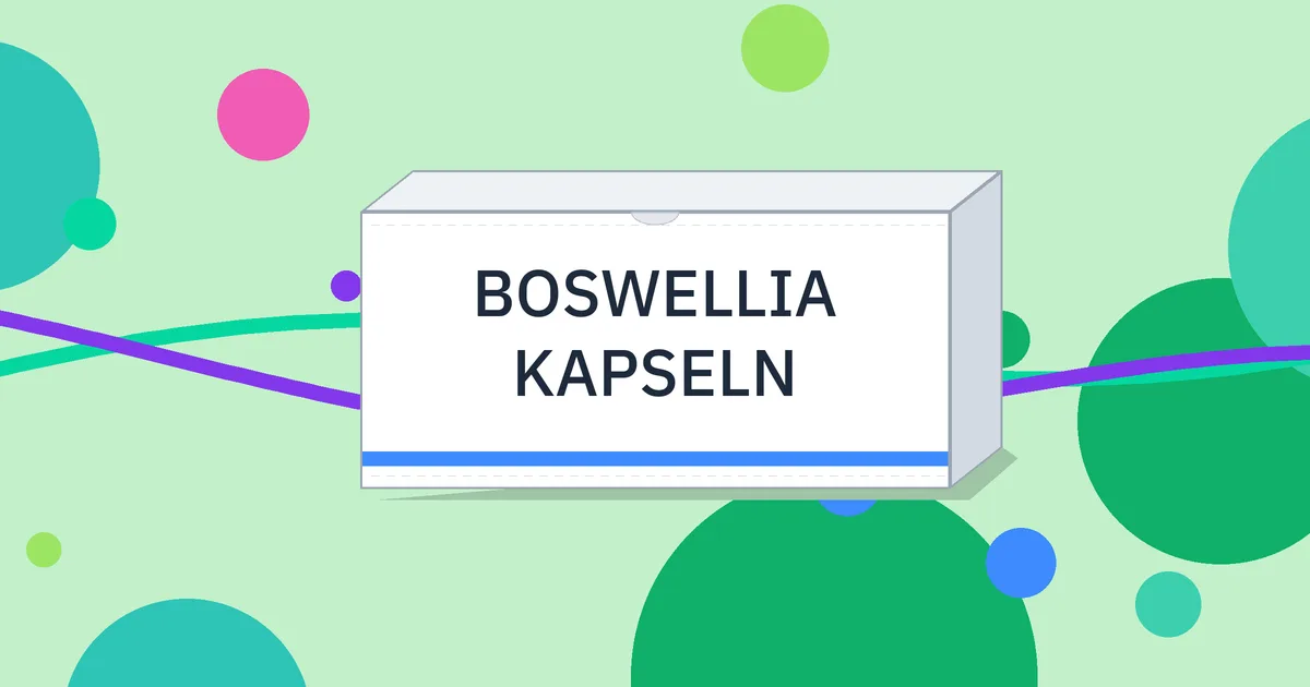 Symbolbild: Packung mit der Aufschrift BOSWELLIA KAPSELN (PZN 03081418) – Verfügbarkeit und Bezug in Apotheken in Frankfurt am Main