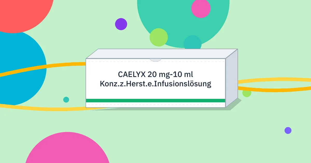 Symbolbild: Packung mit der Aufschrift CAELYX 20 mg-10 ml Konz.z.Herst.e.Infusionslösung (PZN 10092434) – Verfügbarkeit und Bezug in Apotheken in Frankfurt am Main