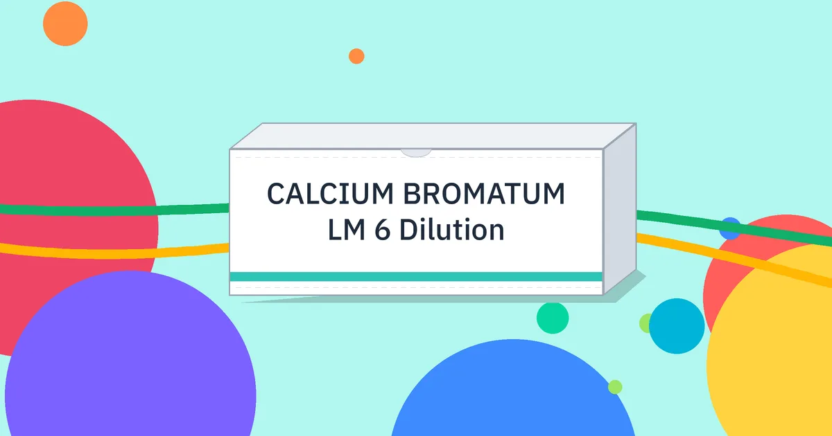 Symbolbild: Packung mit der Aufschrift CALCIUM BROMATUM LM 6 Dilution (PZN 13407795) – Verfügbarkeit und Bezug in Apotheken in Frankfurt am Main