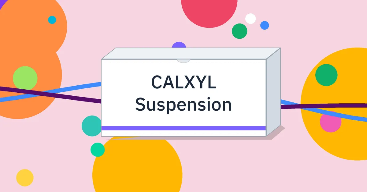 Symbolbild: Packung mit der Aufschrift CALXYL Suspension (PZN 03750687) – Verfügbarkeit und Bezug in Apotheken in Frankfurt am Main