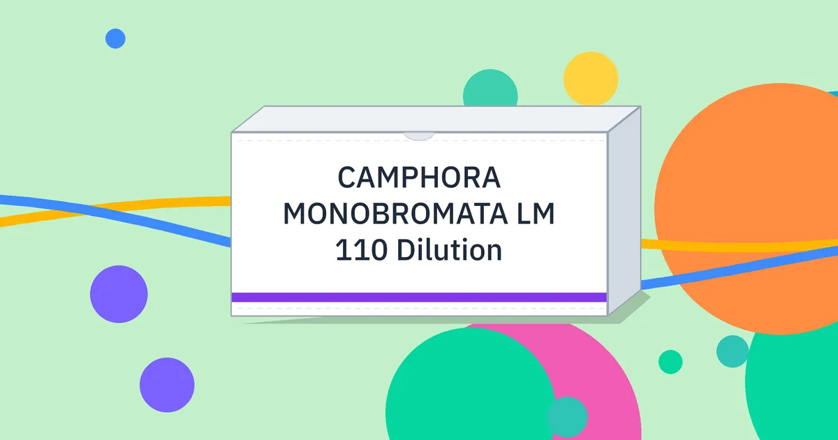 Symbolbild: Packung mit der Aufschrift CAMPHORA MONOBROMATA LM 110 Dilution (PZN 13412342) – Verfügbarkeit und Bezug in Apotheken in Frankfurt am Main