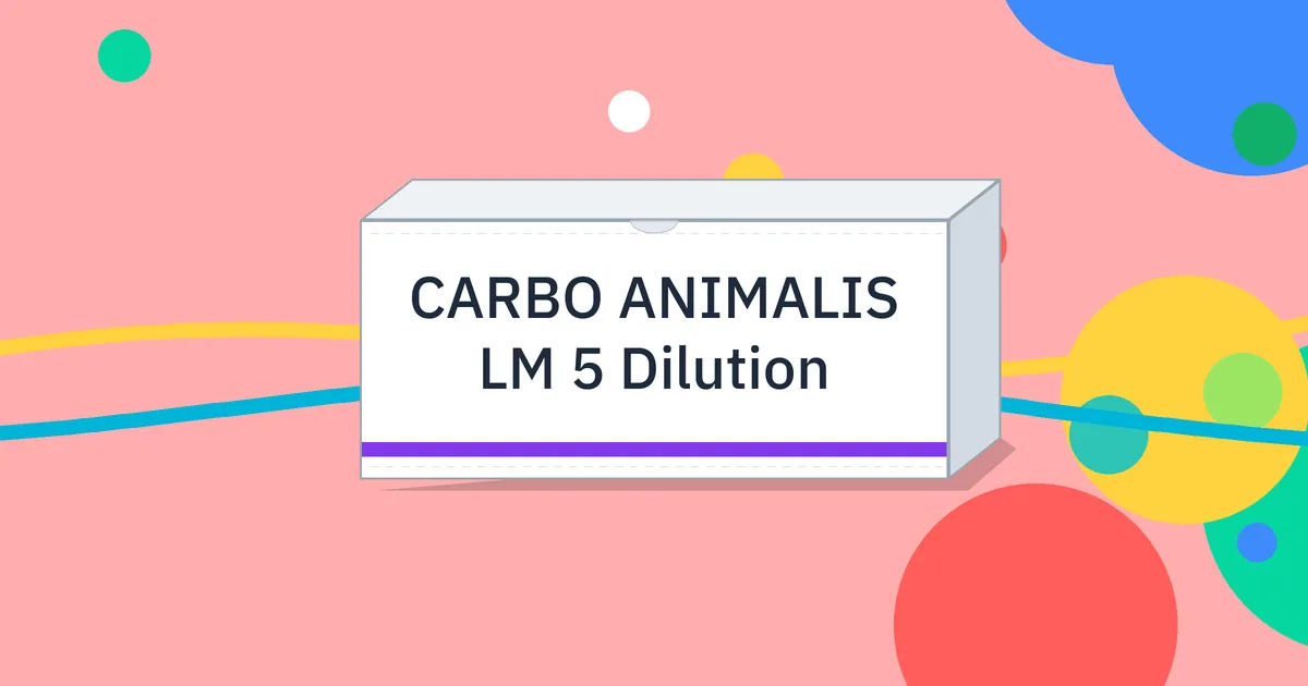 Symbolbild: Packung mit der Aufschrift CARBO ANIMALIS LM 5 Dilution (PZN 12809008) – Verfügbarkeit und Bezug in Apotheken in Frankfurt am Main