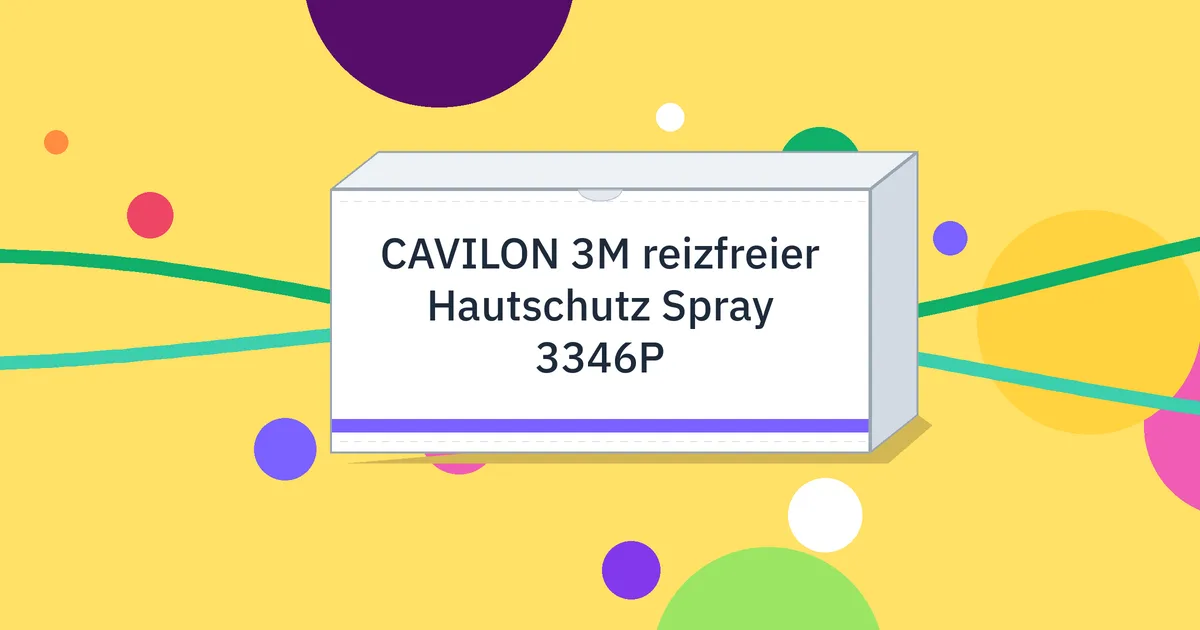 Symbolbild: Packung mit der Aufschrift CAVILON 3M reizfreier Hautschutz Spray 3346P (PZN 17414071) – Verfügbarkeit und Bezug in Apotheken in Frankfurt am Main