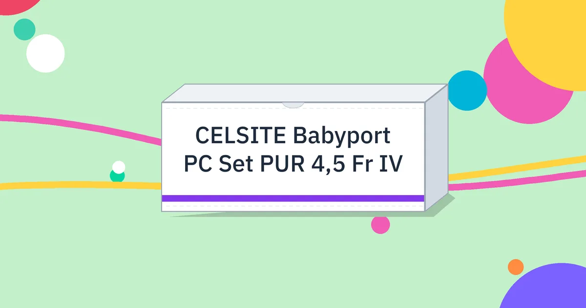 Symbolbild: Packung mit der Aufschrift CELSITE Babyport PC Set PUR 4,5 Fr IV (PZN 09431807) – Verfügbarkeit und Bezug in Apotheken in Frankfurt am Main