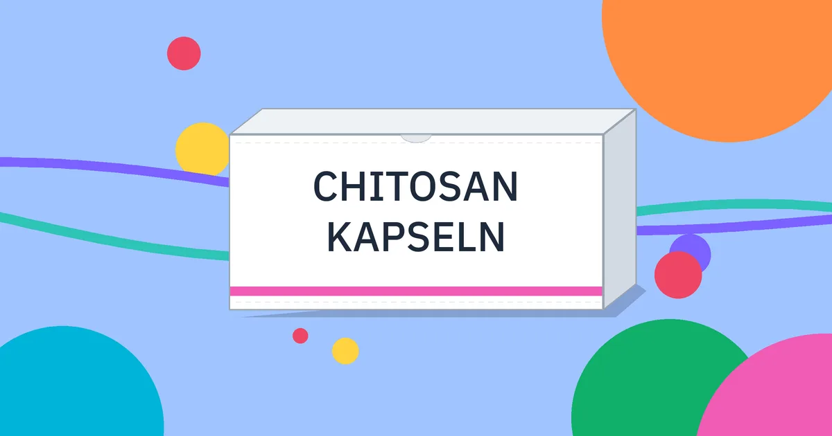 Symbolbild: Packung mit der Aufschrift CHITOSAN KAPSELN (PZN 00022800) – Verfügbarkeit und Bezug in Apotheken in Frankfurt am Main