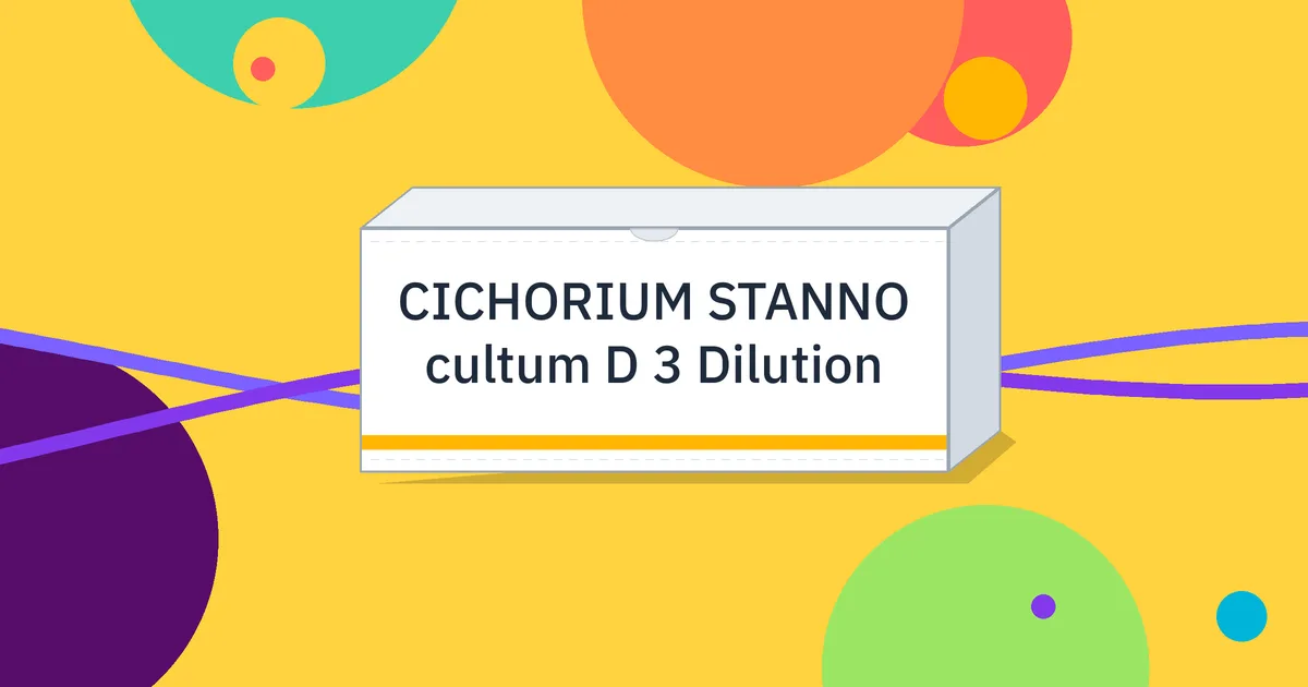 Symbolbild: Packung mit der Aufschrift CICHORIUM STANNO cultum D 3 Dilution (PZN 01615040) – Verfügbarkeit und Bezug in Apotheken in Frankfurt am Main