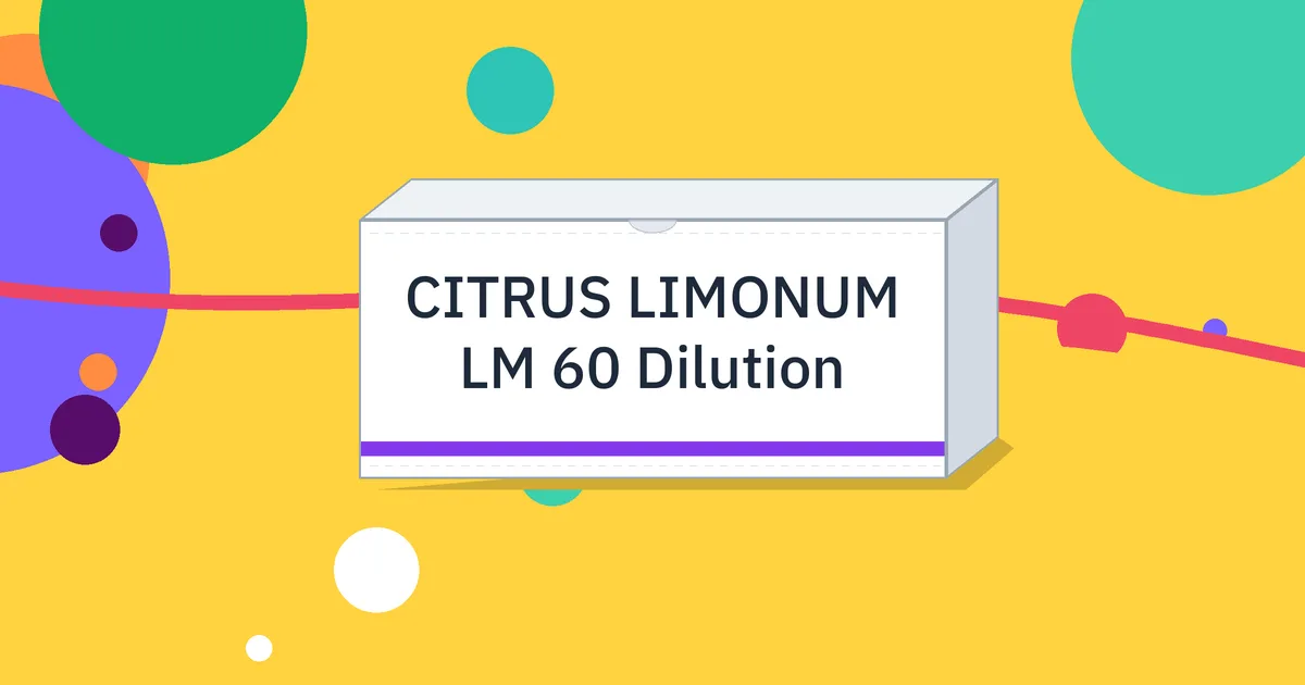 Symbolbild: Packung mit der Aufschrift CITRUS LIMONUM LM 60 Dilution (PZN 13447145) – Verfügbarkeit und Bezug in Apotheken in Frankfurt am Main