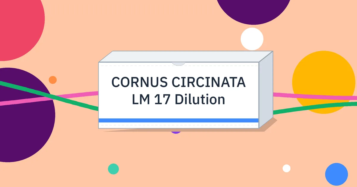 Symbolbild: Packung mit der Aufschrift CORNUS CIRCINATA LM 17 Dilution (PZN 13452212) – Verfügbarkeit und Bezug in Apotheken in Frankfurt am Main