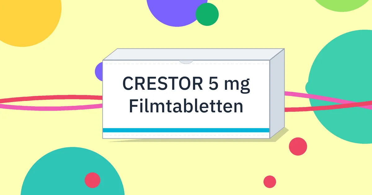 Symbolbild: Packung mit der Aufschrift CRESTOR 5 mg Filmtabletten (PZN 06574601) – Verfügbarkeit und Bezug in Apotheken in Frankfurt am Main