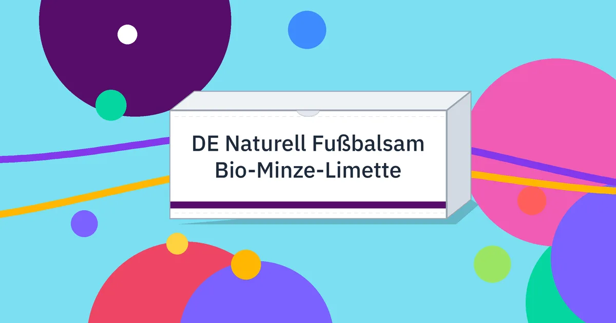 Symbolbild: Packung mit der Aufschrift DE Naturell Fußbalsam Bio-Minze-Limette (PZN 15373422) – Verfügbarkeit und Bezug in Apotheken in Frankfurt am Main