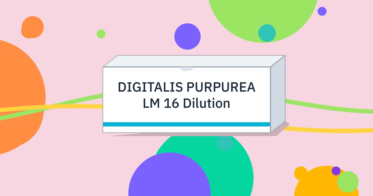 Symbolbild: Packung mit der Aufschrift DIGITALIS PURPUREA LM 16 Dilution (PZN 12842253) – Verfügbarkeit und Bezug in Apotheken in Frankfurt am Main