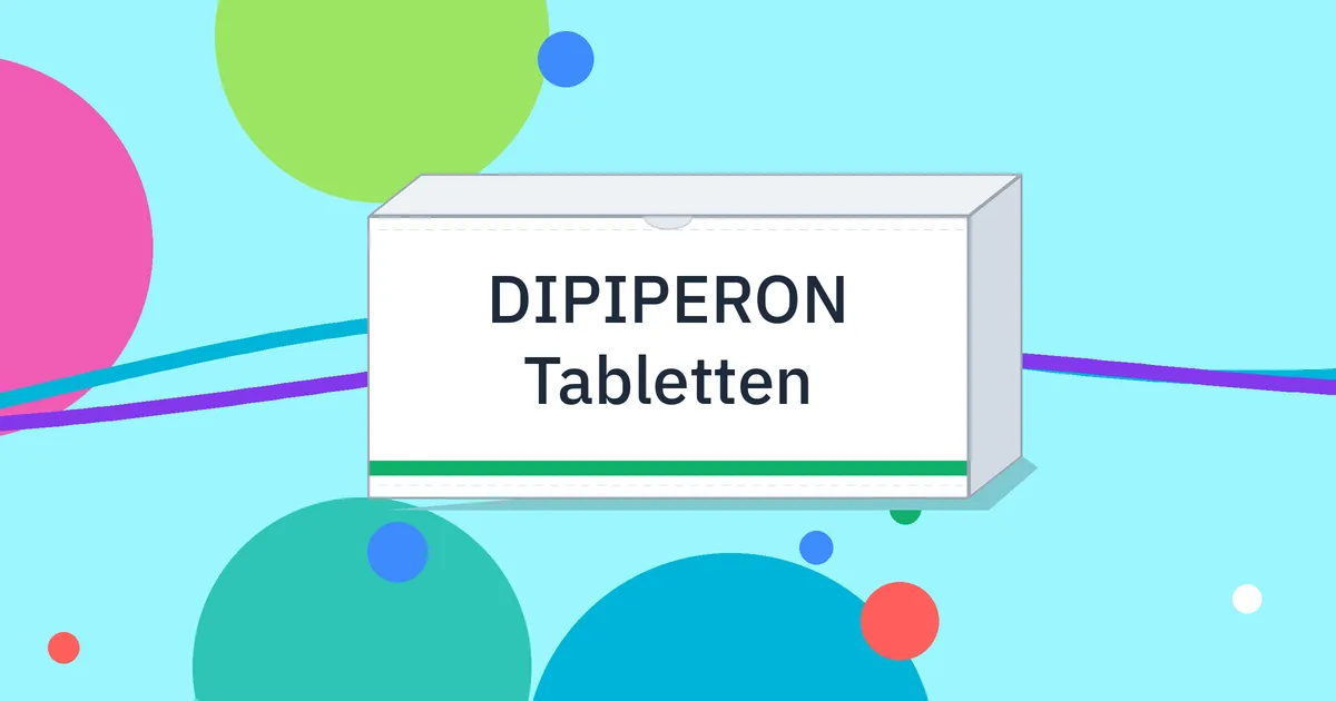 Symbolbild: Packung mit der Aufschrift DIPIPERON Tabletten (PZN 04955701) – Verfügbarkeit und Bezug in Apotheken in Frankfurt am Main