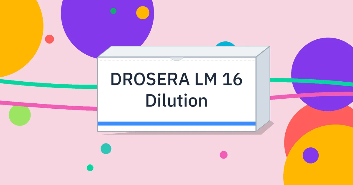 Symbolbild: Packung mit der Aufschrift DROSERA LM 16 Dilution (PZN 12843146) – Verfügbarkeit und Bezug in Apotheken in Frankfurt am Main
