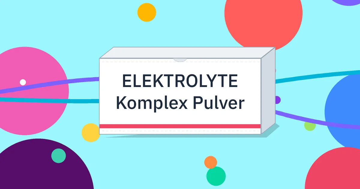 Symbolbild: Packung mit der Aufschrift ELEKTROLYTE Komplex Pulver (PZN 19640943) – Verfügbarkeit und Bezug in Apotheken in Frankfurt am Main