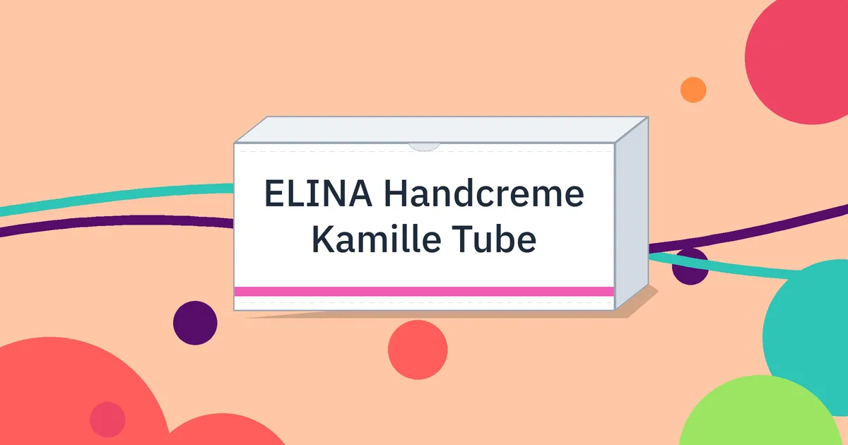Symbolbild: Packung mit der Aufschrift ELINA Handcreme Kamille Tube (PZN 11163202) – Verfügbarkeit und Bezug in Apotheken in Frankfurt am Main