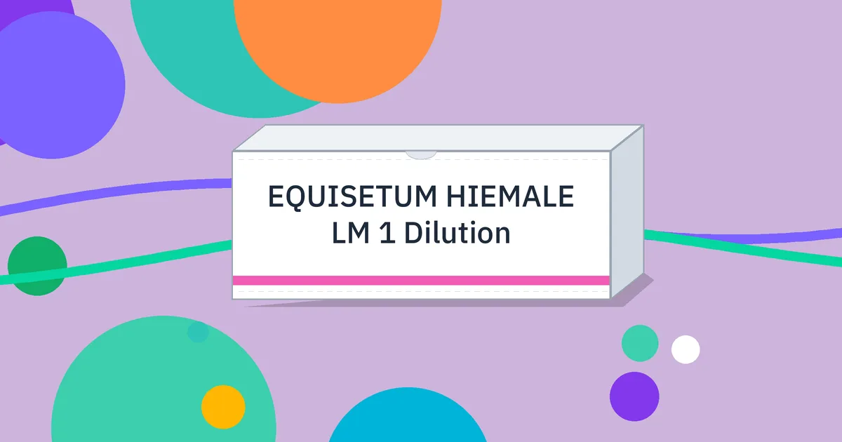 Symbolbild: Packung mit der Aufschrift EQUISETUM HIEMALE LM 1 Dilution (PZN 13473361) – Verfügbarkeit und Bezug in Apotheken in Frankfurt am Main