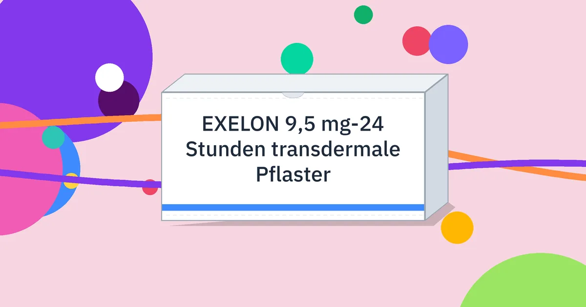 Symbolbild: Packung mit der Aufschrift EXELON 9,5 mg-24 Stunden transdermale Pflaster (PZN 07343016) – Verfügbarkeit und Bezug in Apotheken in Frankfurt am Main